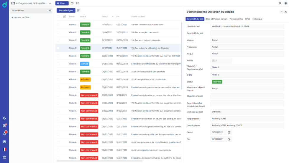 Logiciel d'audit interne | Values Associates